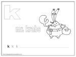 SpongeBob Alphabet Worksheets - Lowercase Letters