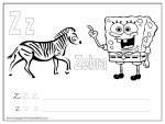 SpongeBob Alphabet Worksheets - Uppercase and Lowercase