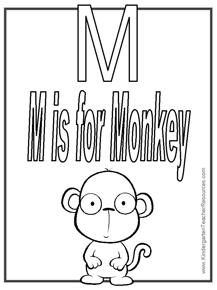 Monkey Worksheets and Coloring Pages