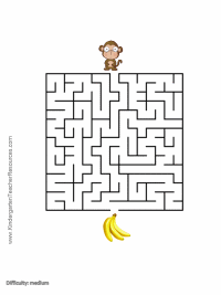 Monkey Worksheets and Coloring Pages