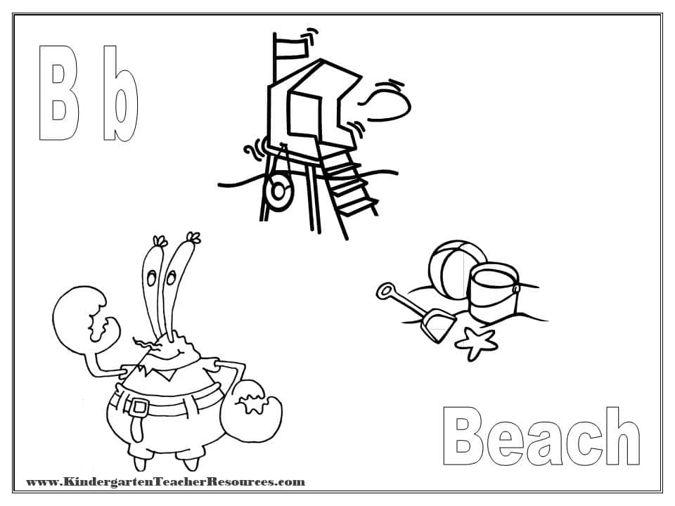 SpongeBob Alphabet Coloring Pages