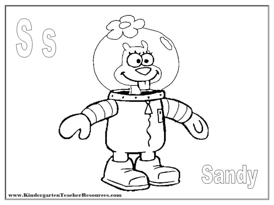 SpongeBob Alphabet Coloring Pages