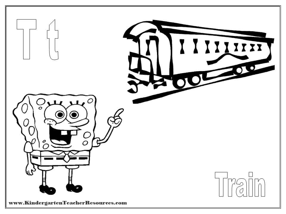 SpongeBob Alphabet Coloring Pages