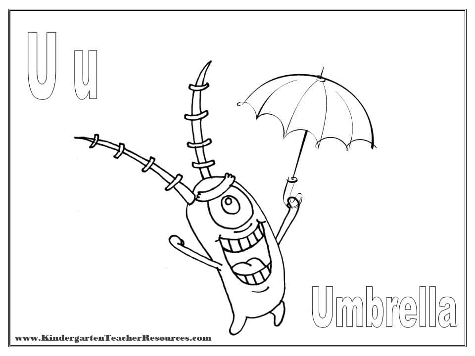 SpongeBob Alphabet Coloring Pages