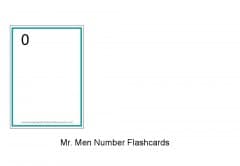 Mr Men Number Flash Cards
