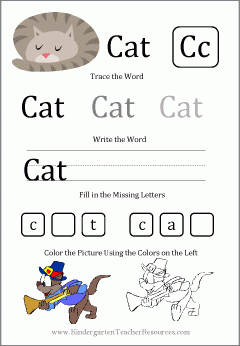 Worksheets with Short Vowels